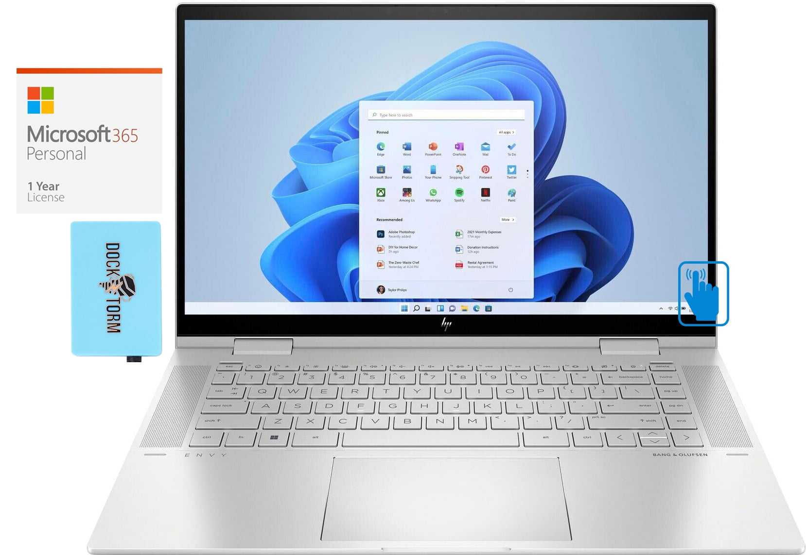 HP Envy x360 15-ew00 Home/Business 2-in-1 Laptop (Intel i7-1255U 10 ...