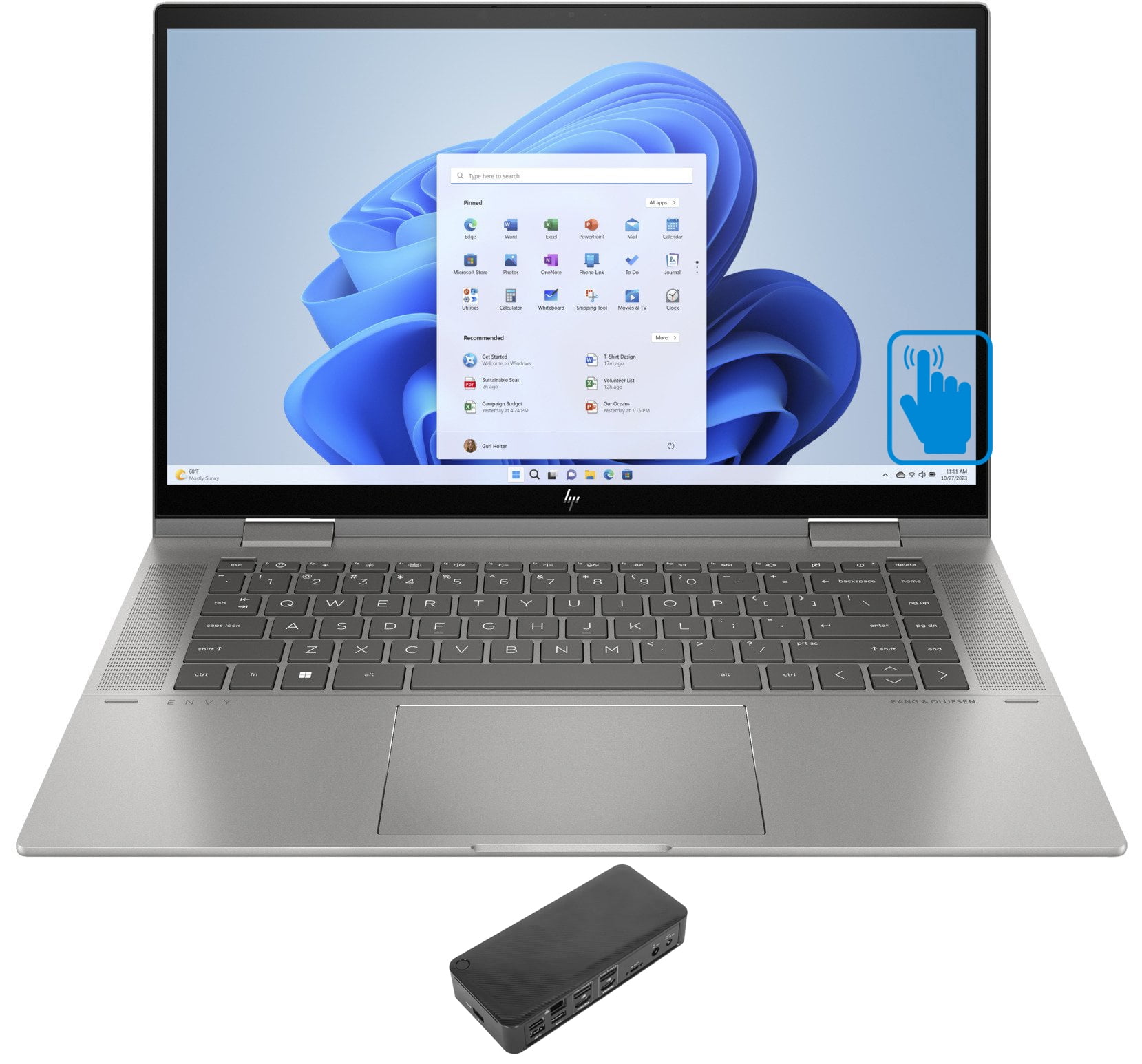 HP Envy x360 15t-ew100 Home/Business 2-in-1 Laptop (Intel i7-1355U 10 ...