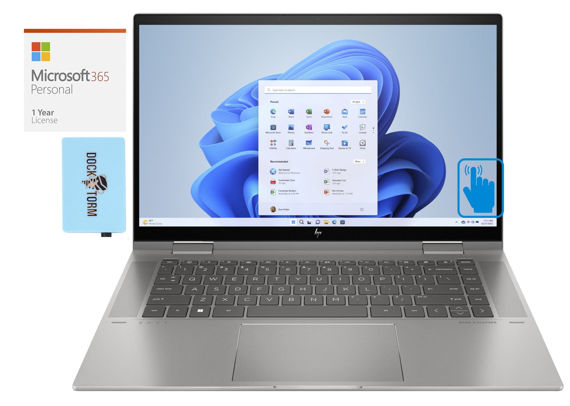 HP Envy x360 15t-ew100 Home/Business 2-in-1 Laptop (Intel i7-1355U 10 ...