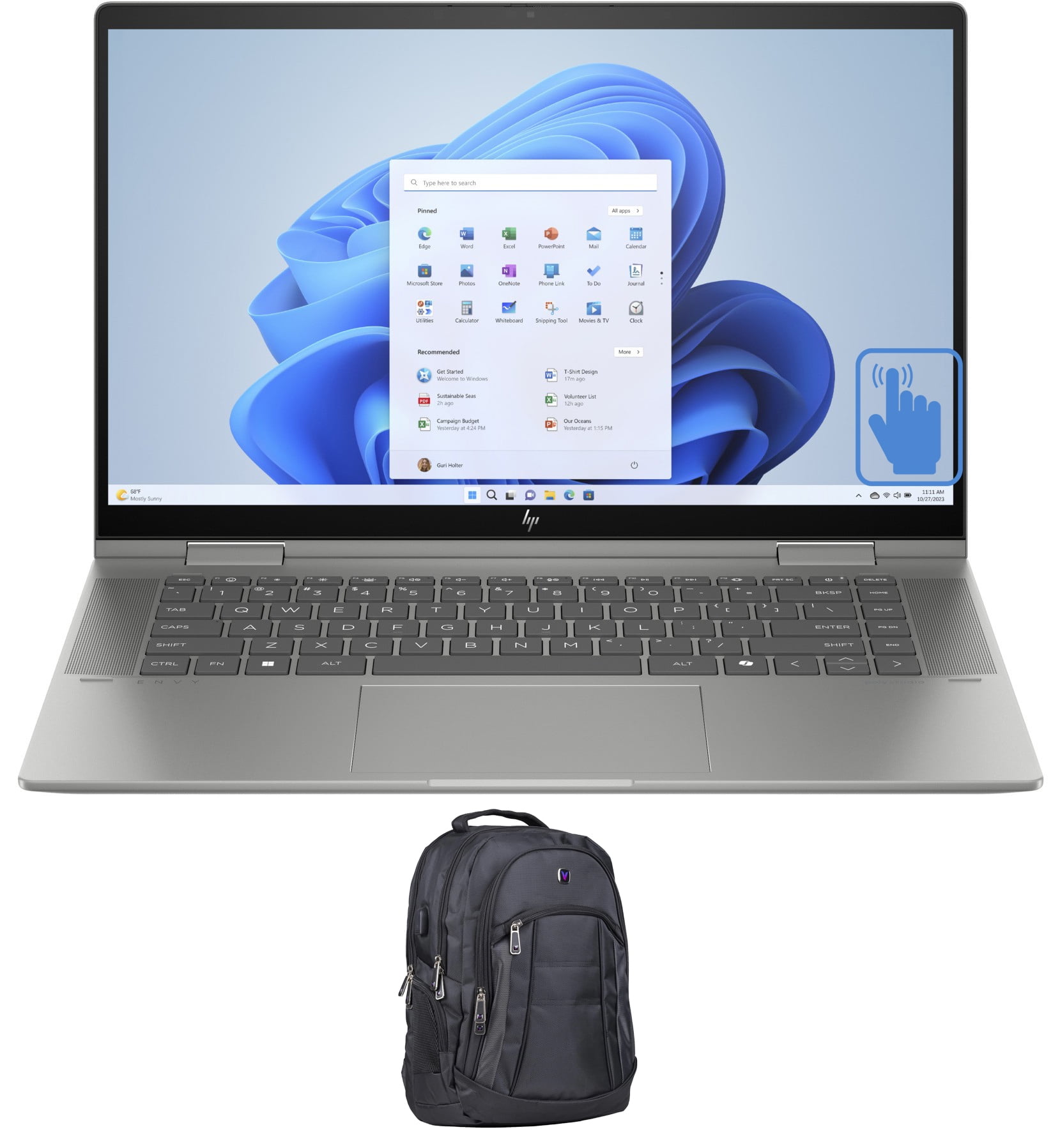 HP Envy x360 15t-fe100 School/Business 2-in-1 Laptop (Intel Ultra 5 ...