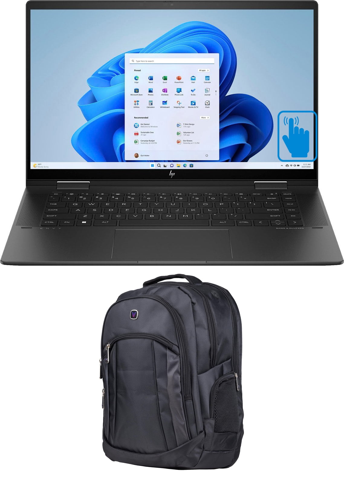 HP Envy x360 15t-fh Home/Business 2-in-1 Laptop (AMD Ryzen 7 7730U 8 ...