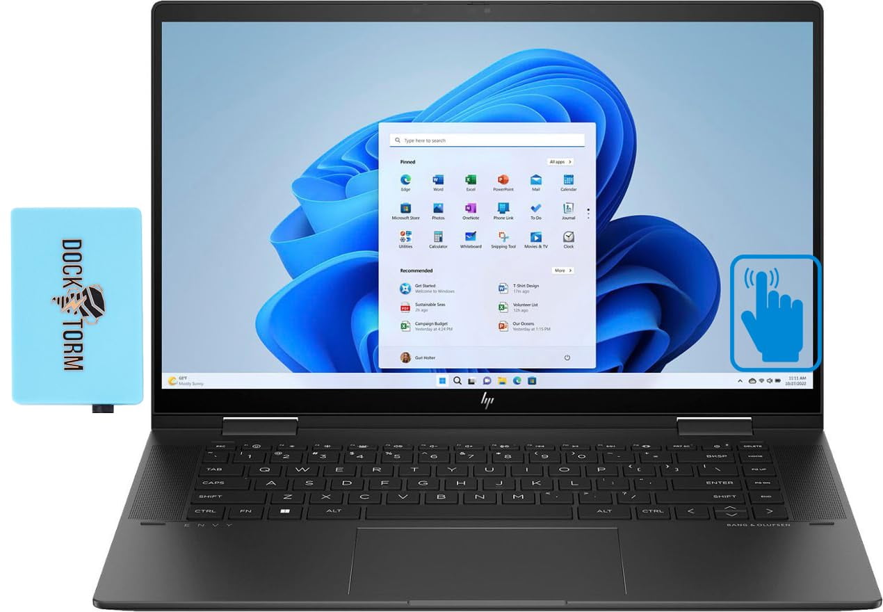 HP Envy x360 15t-fh0023dx Home & Business 2-in-1 Laptop (AMD Ryzen 7 7730U 8-Core, 16GB RAM ...