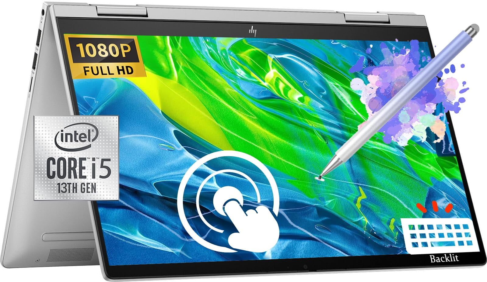 HP Envy x360 2-in-1 14" FHD IPS Touchscreen Laptop, i5-1335U (Beats i7 ...