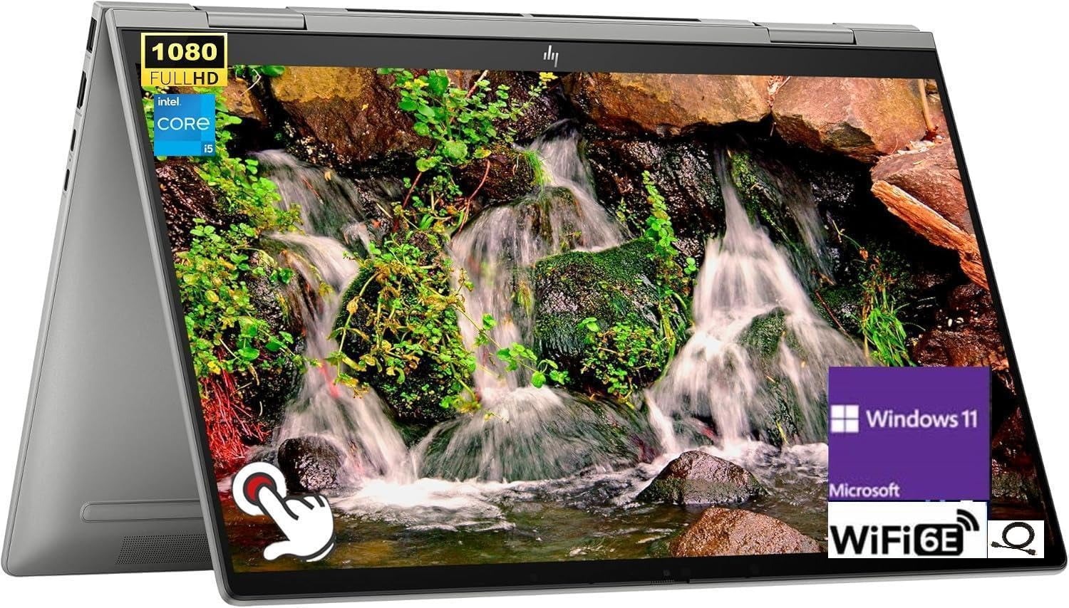 HP Envy x360 2-in-1 15.6" FHD Touchscreen Laptop, Intel Core i5-1335U ...