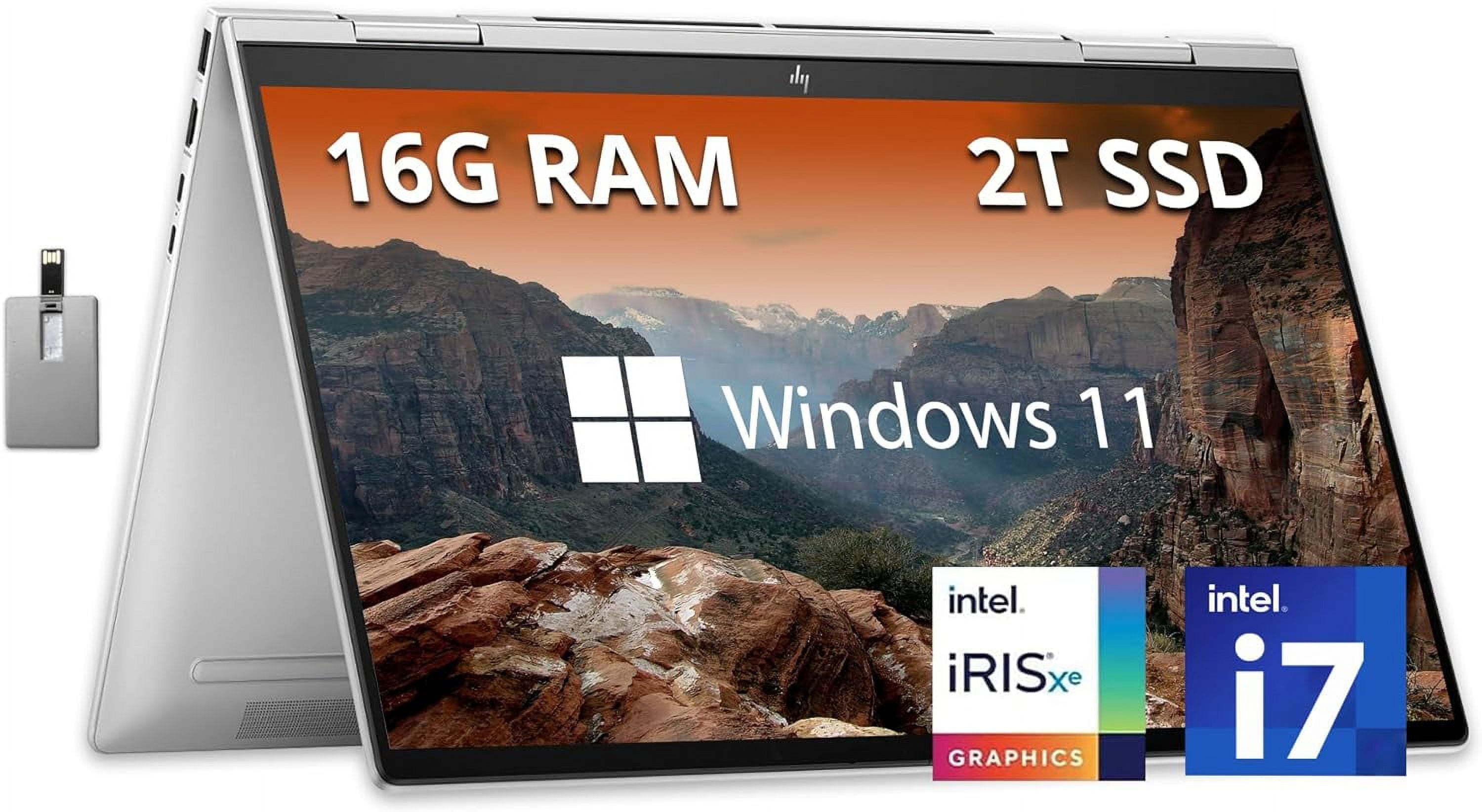 HP Envy x360 2-in-1 15.6" FHD Touchscreen Laptop, Intel Core i7-1355U ...