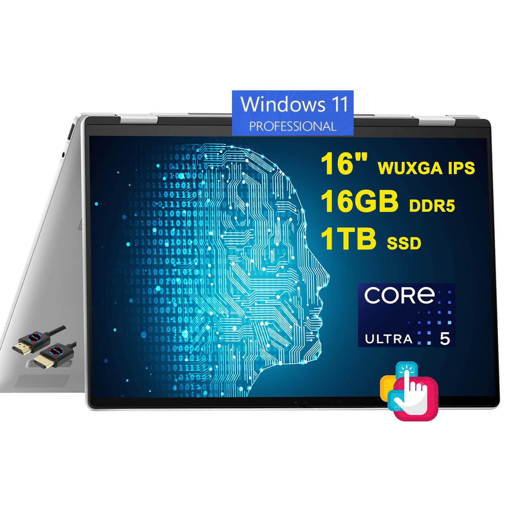 HP Envy x360 2-in-1 AI PC Laptop | 16" WUXGA IPS Touch | Intel 12-core ...