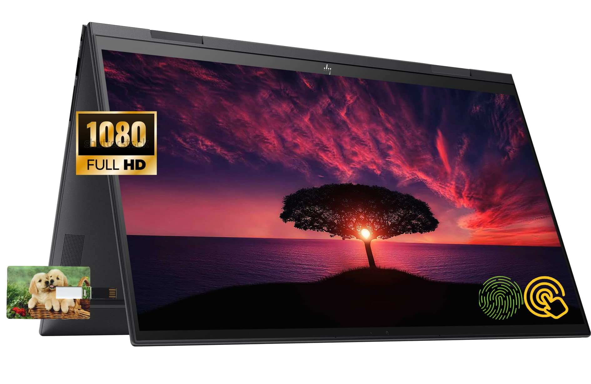 HP Envy x360 2-in-1 Convertible Business Laptop, 15.6" FHD Touchscreen ...