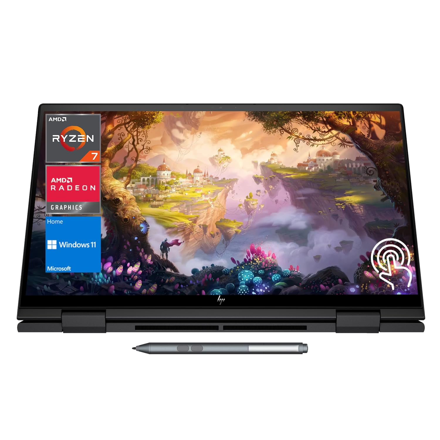 HP Envy x360 2-in-1 Laptop, 15.6" Touchscreen FHD Display, AMD Ryzen 7 ...