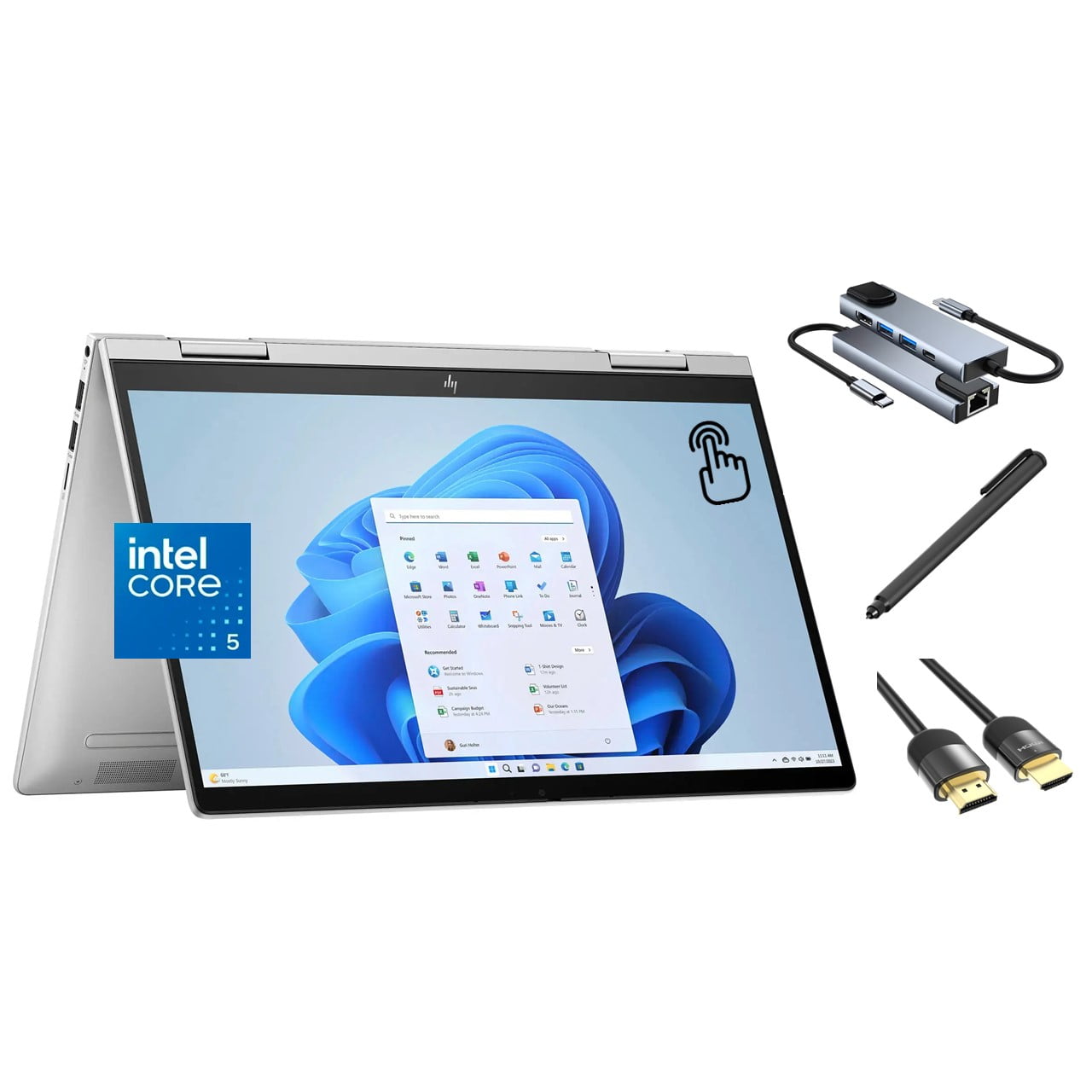 HP Envy x360 2-in-1 Touch-Screen Laptop, 14" FHD, 10-Core Intel 5 120U ...