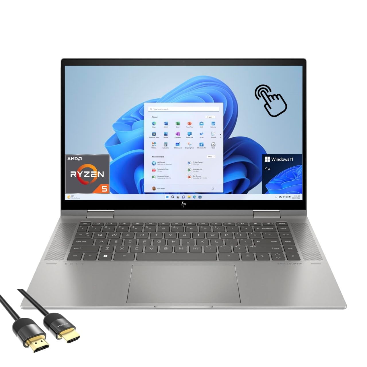 HP Envy x360 2-in-1 Touchscreen Laptop, 15.6" FHD IPS Micro-Edge ...