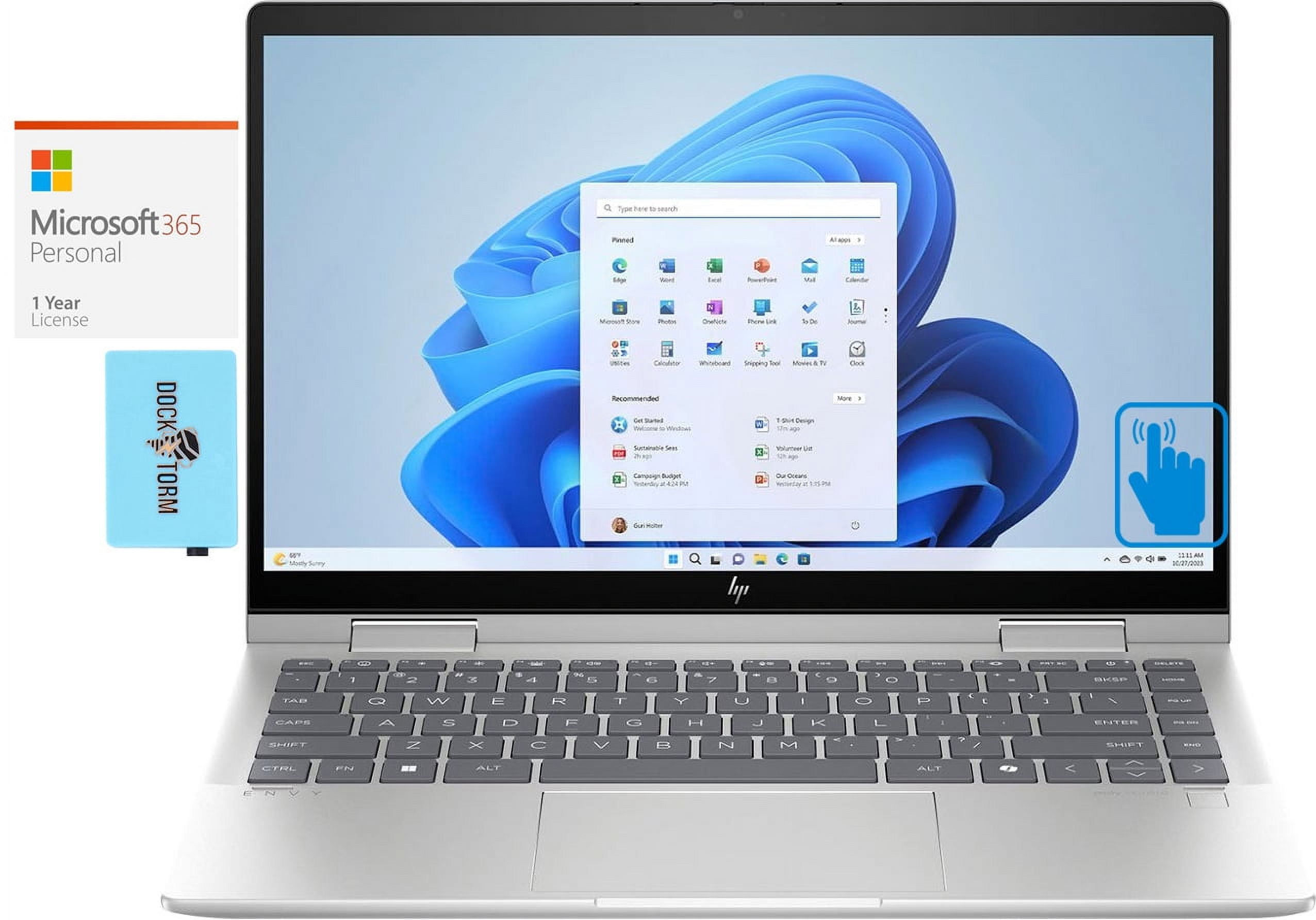 HP Envy x360 Home/Business 2-in-1 Laptop (Intel Core 7 150U 10-Core, 14 ...