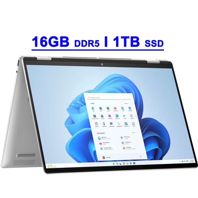 HP Envy x360 Premium 2-in-1 AI PC Laptop 16" WUXGA IPS Touchscreen ...
