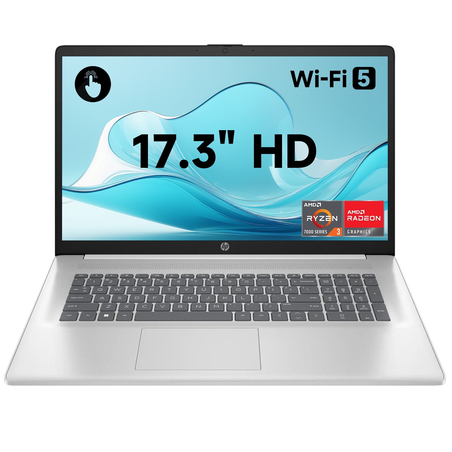 HP Essential 17.3" HD+ Touch Laptop, AMD Ryzen 3 7320U, 8GB RAM, 512GB ...