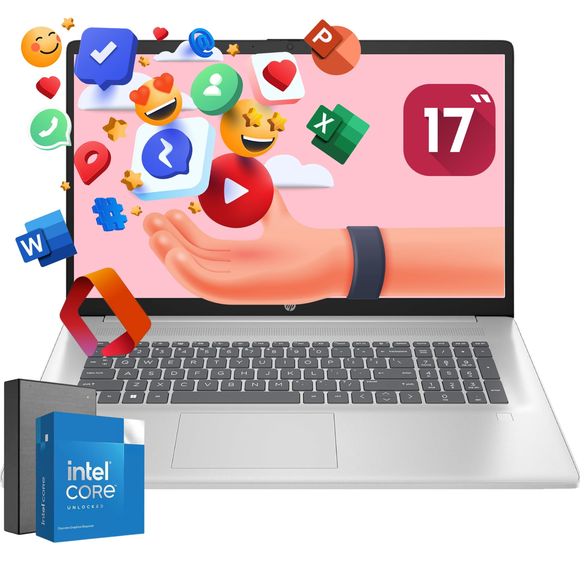 HP Essential 17 Everyday Laptop with Free AI-Powered Microsoft 365 ...