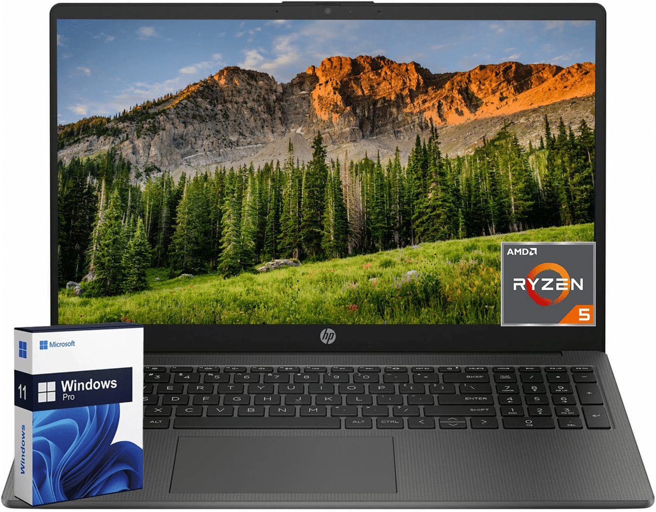 HP Essential 255 G10 15.6" FHD Laptop, AMD Ryzen 5 7530U, 16GB RAM ...
