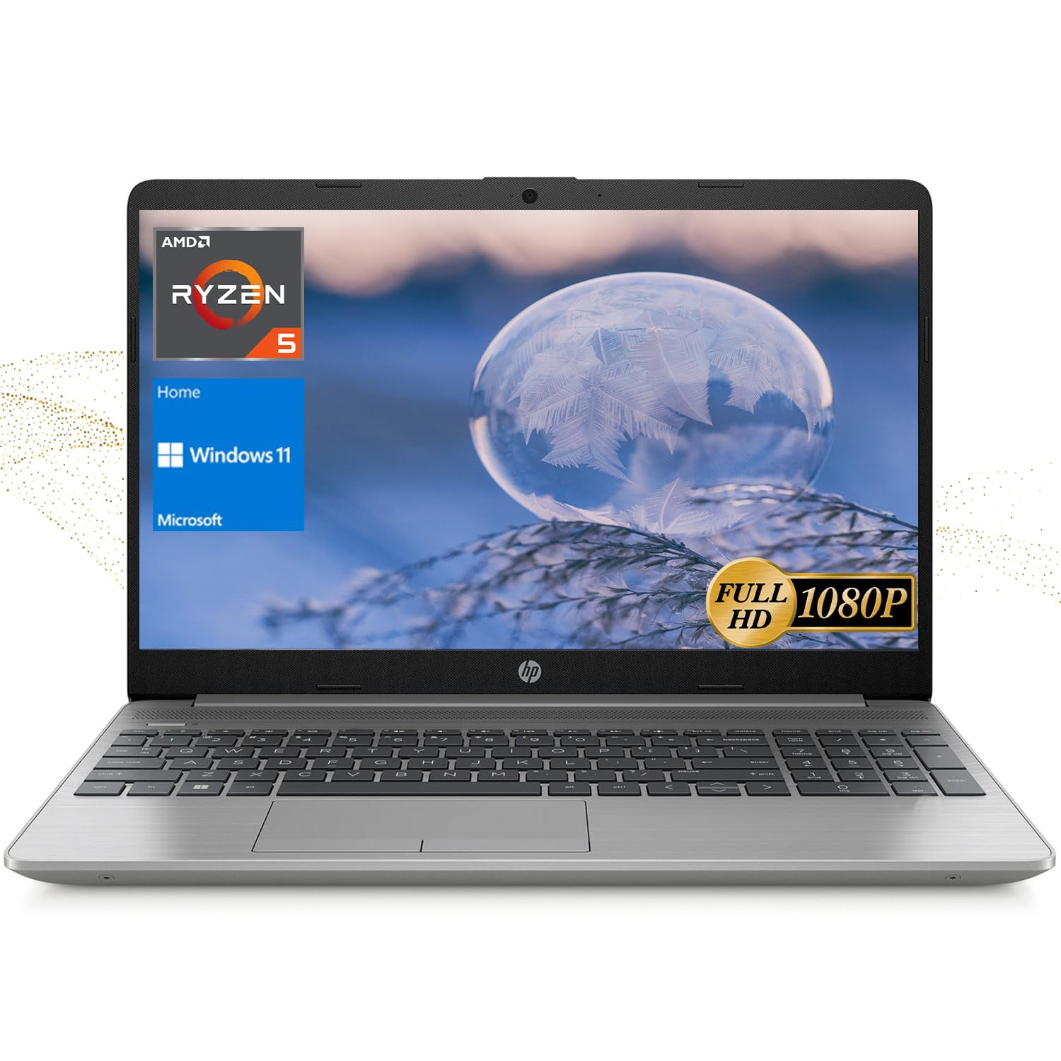 HP Essential 255 G8 Laptop, 15.6" FHD Display, AMD Ryzen 5 5500U, 8GB ...