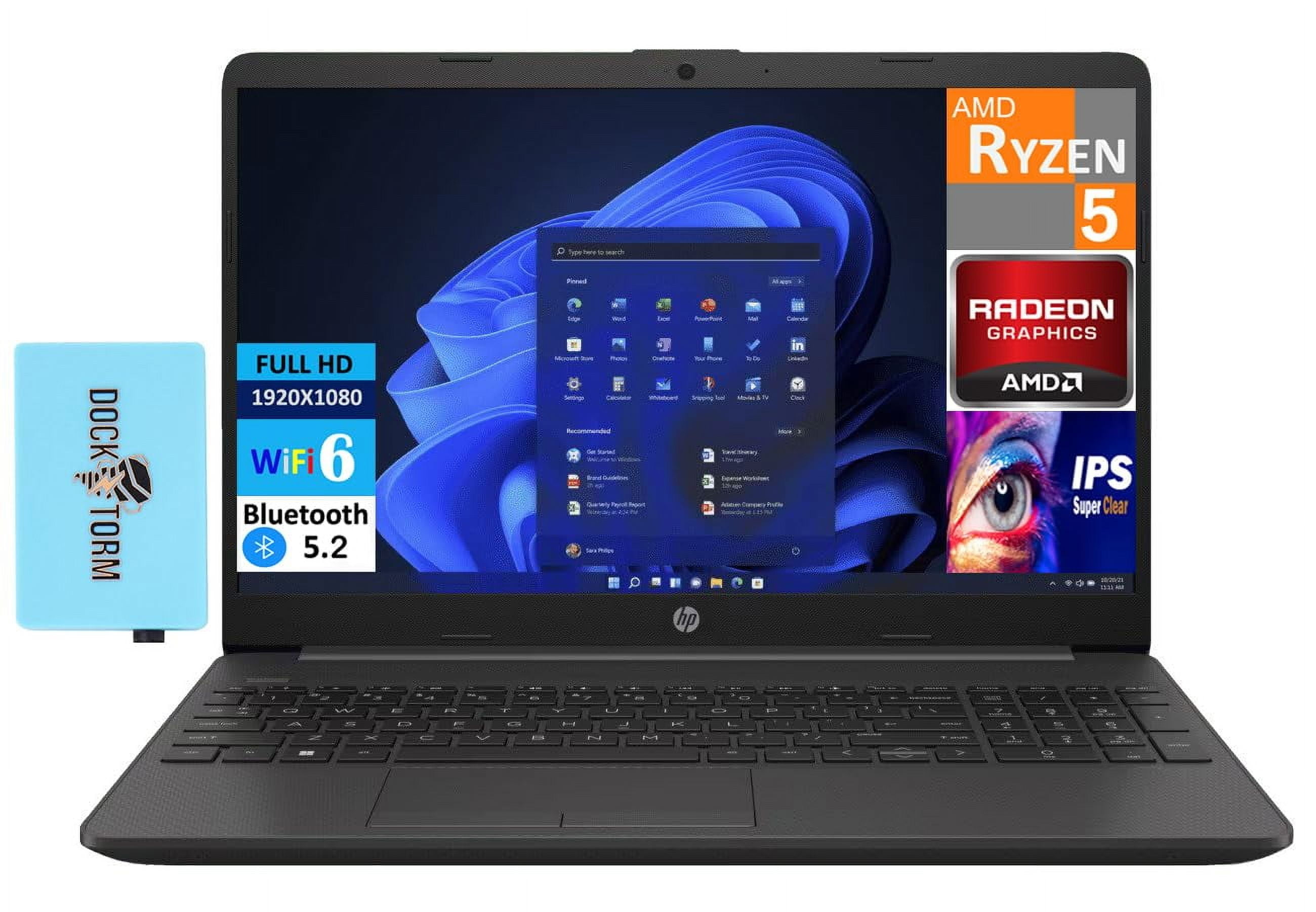 HP Essential 255 G8 Laptop, 15.6" FHD IPS Display (AMD Ryzen 5 5500U ...