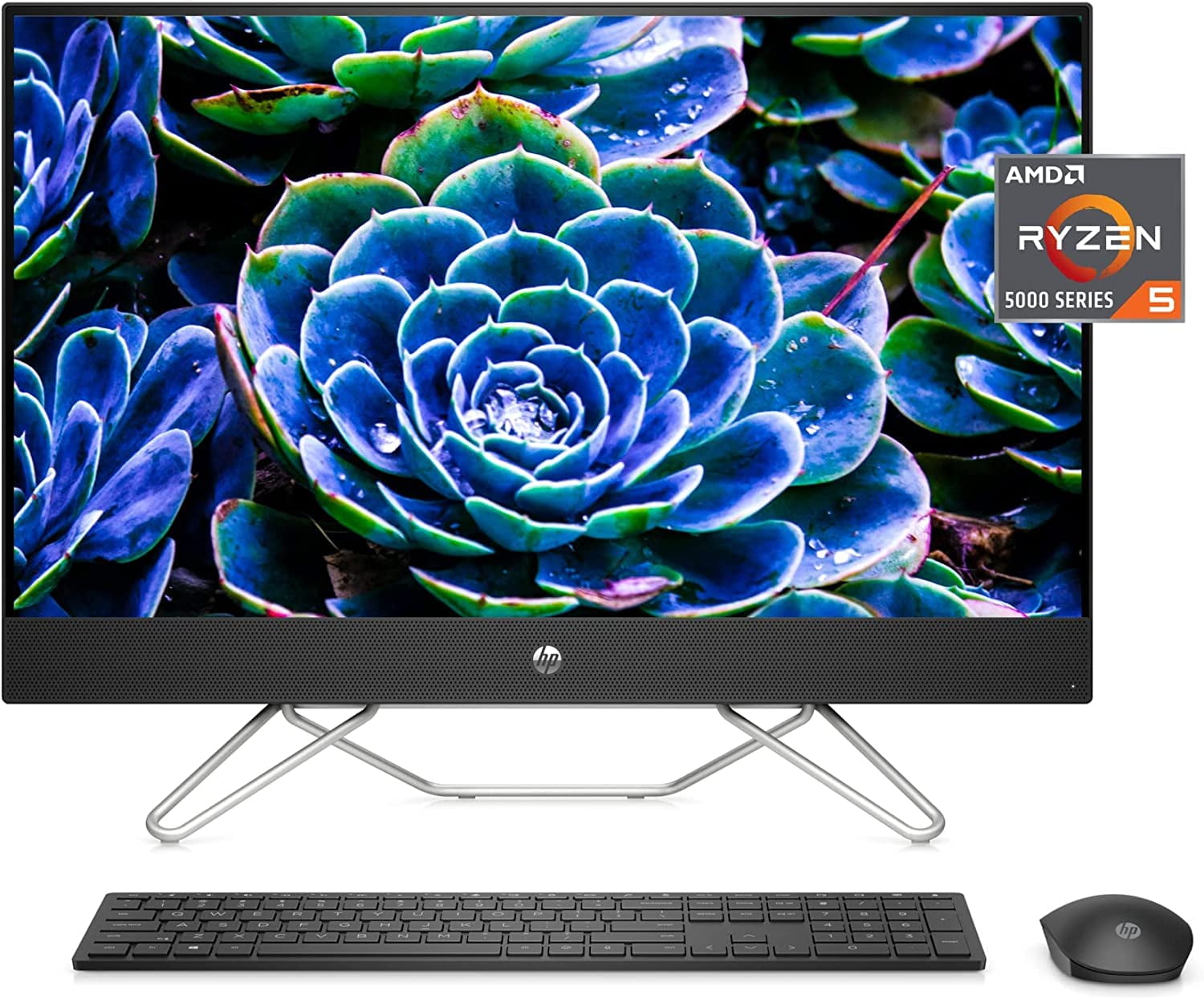 HP Essential All-in-One 27" FHD Desktop, AMD Ryzen 5 5500U, 32GB RAM ...