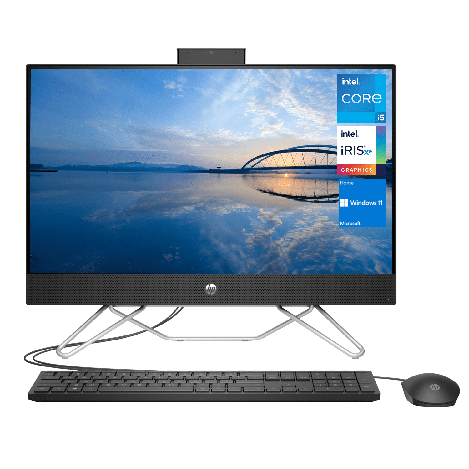 HP Essential All-in-One Desktop, 24" FHD Display, Intel Core i5-1235U ...