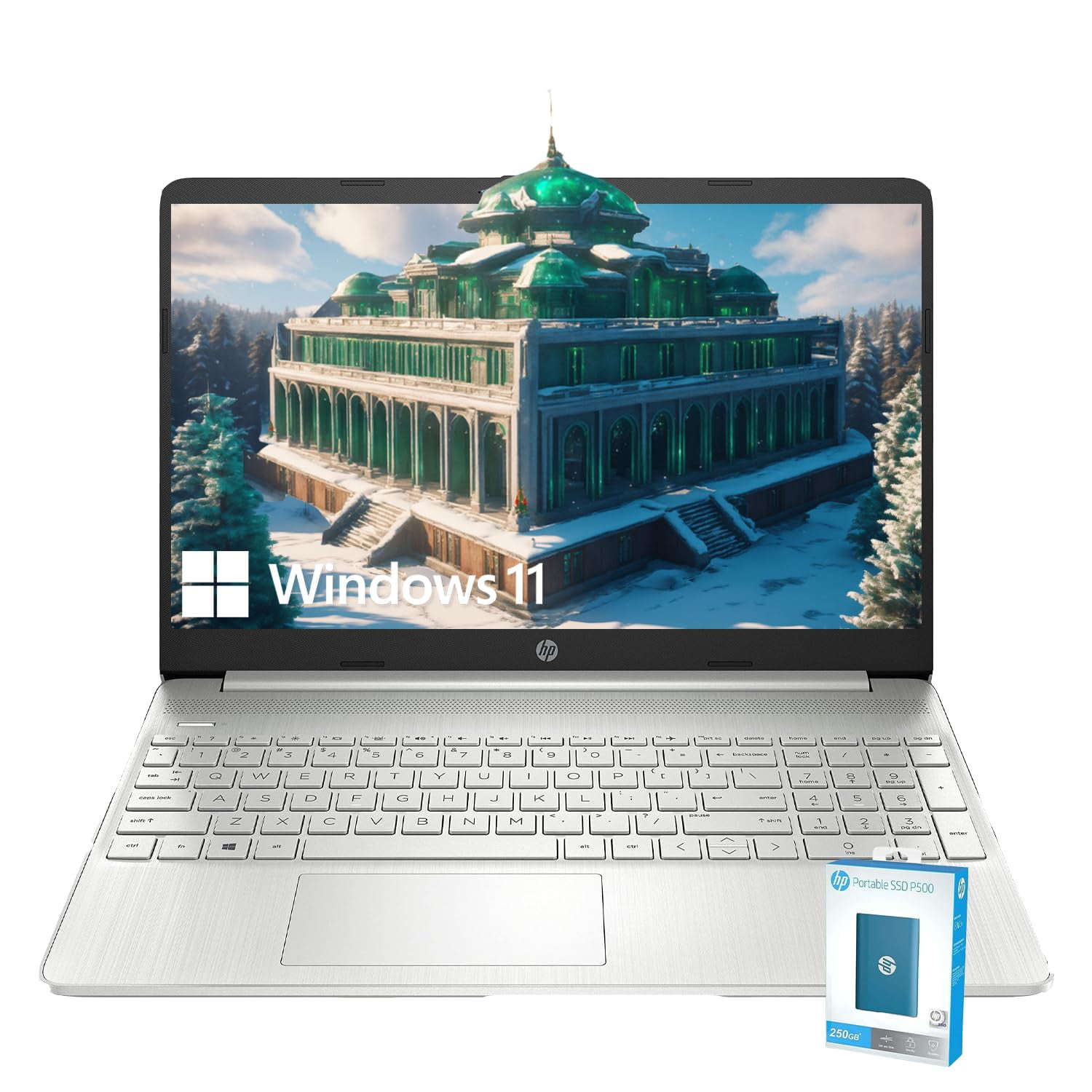 HP Essential Business Laptop, 15.6"" FHD, AMD Ryzen 5 5500U 6-core Processor (Up to 4.0GHz), SD ...