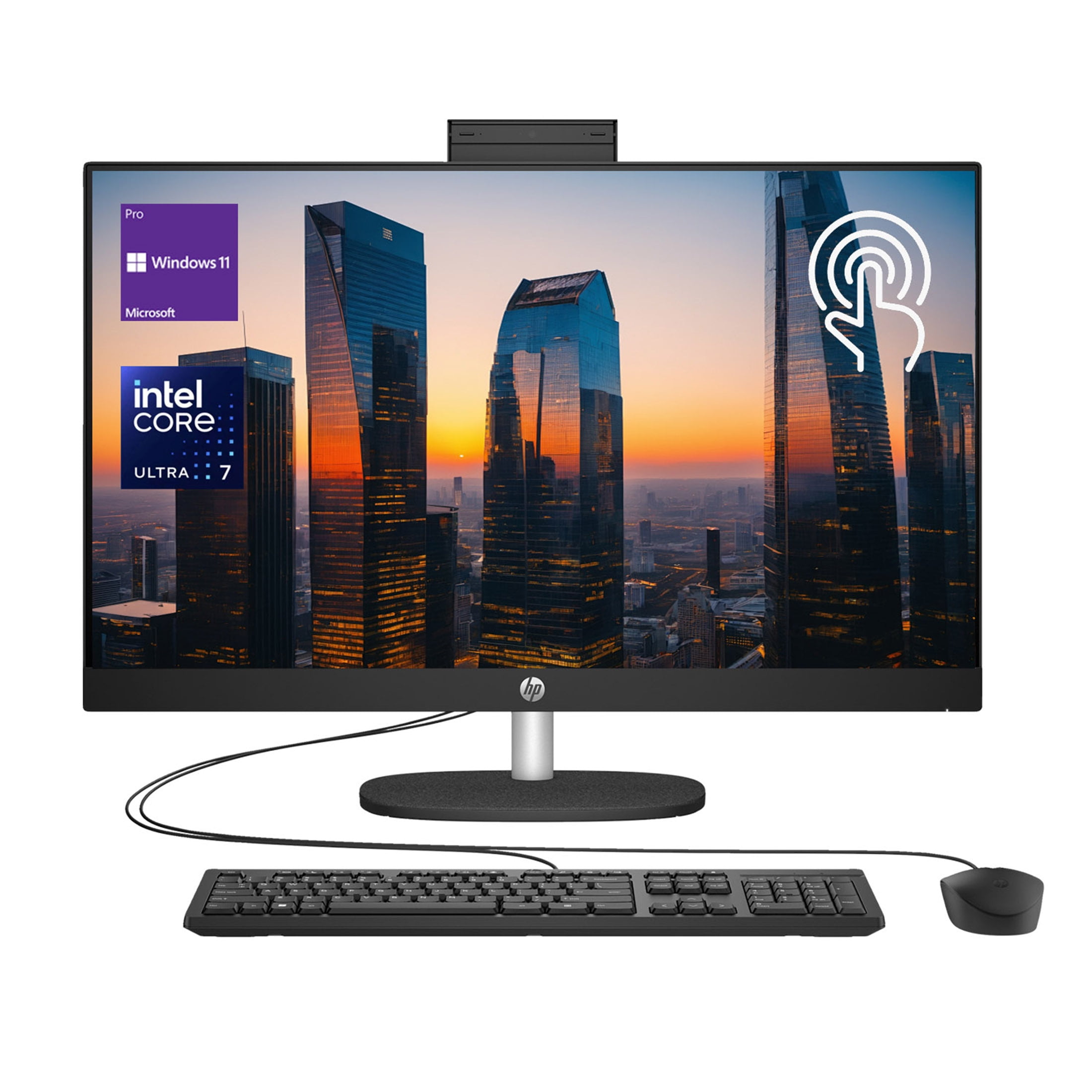 HP Essential Daily Business All-in-One, 27" FHD Touchscreen, Intel ...