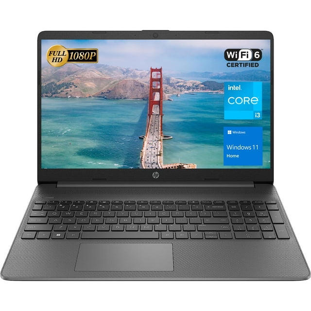 HP Essential Laptop, 15.6" FHD Display, Intel Core i3-1215U Processor ...