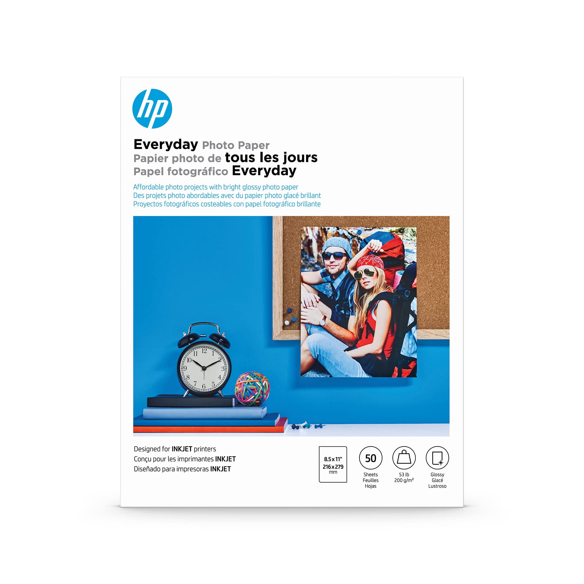 HP Everyday Photo Paper, Glossy, 8.5x11 in, 50 sheets (Q8723A ...