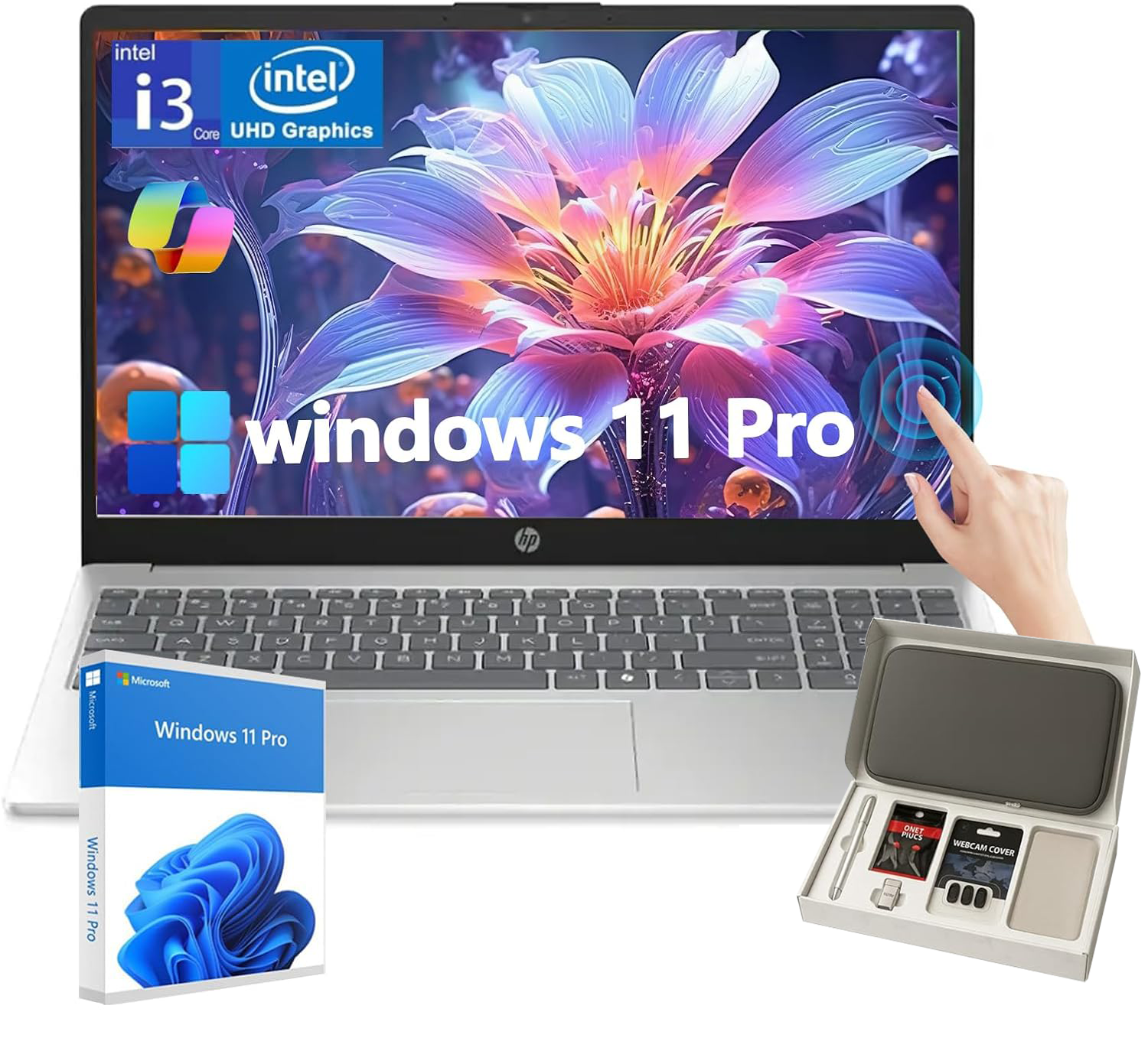 HP Flagship 15.6" Touchscreen Laptop, Intel Core i3-1315U Processor ...