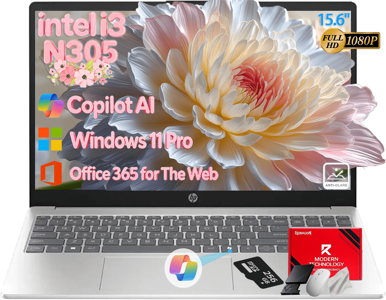 HP Flagship 15 Laptop Computer, 15.6" FHD IPS Anti-Glare Display, Intel ...