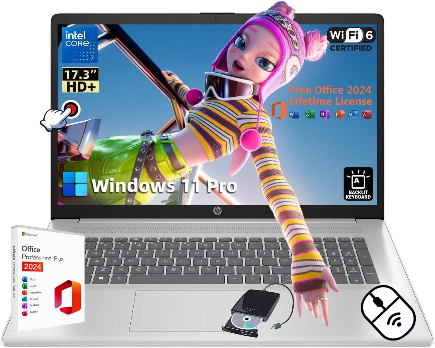 HP Flagship 17 Touchscreen Laptop Business - 17.3-inch HD+ Display ...