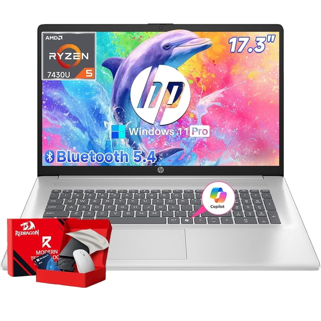 HP Flagship 17 inch Business Student Laptop, AMD Ryzen 5 7430U, 32GB ...