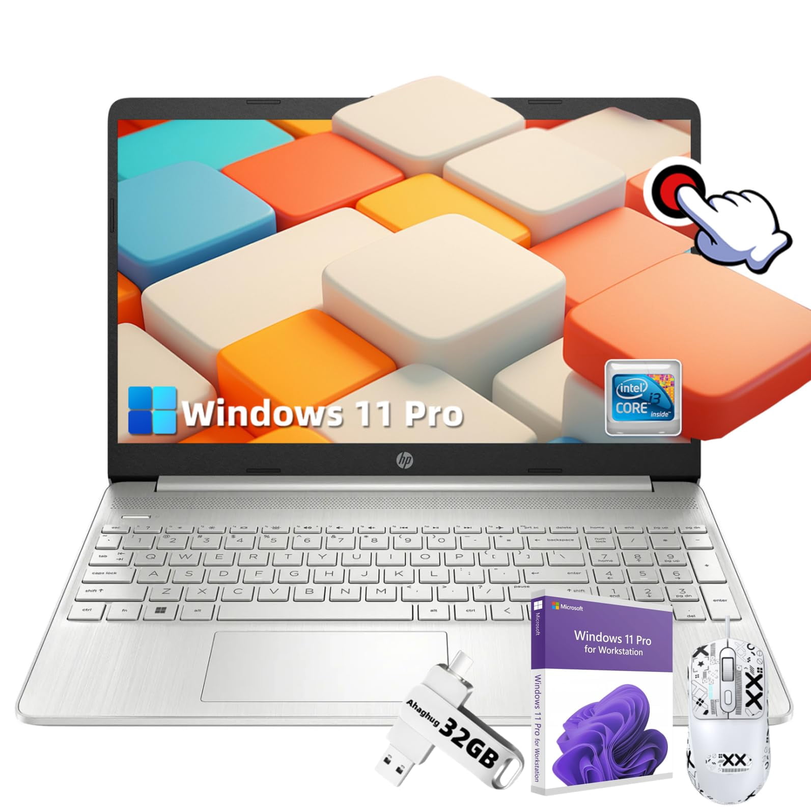 HP Flagship Laptop for Business and Student - 15.6" HD Touchscreen ...