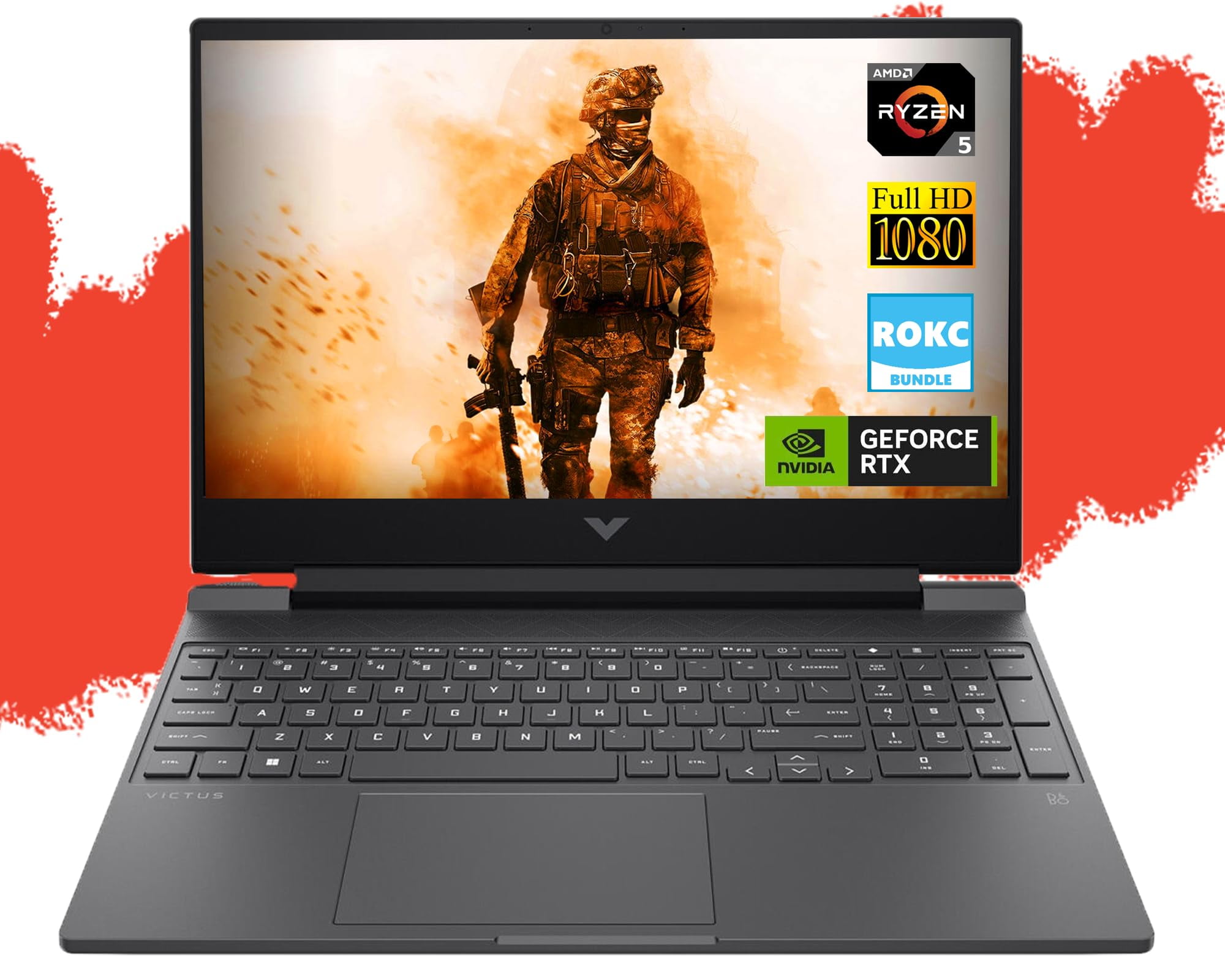 HP Gamer Laptop Computer, 15.6" 144Hz FHD Victus Gaming Laptops, AMD ...