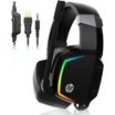 HP USB PC & Laptop Gaming Headset with Microphone, RGB LED, 7.1 Virtual ...