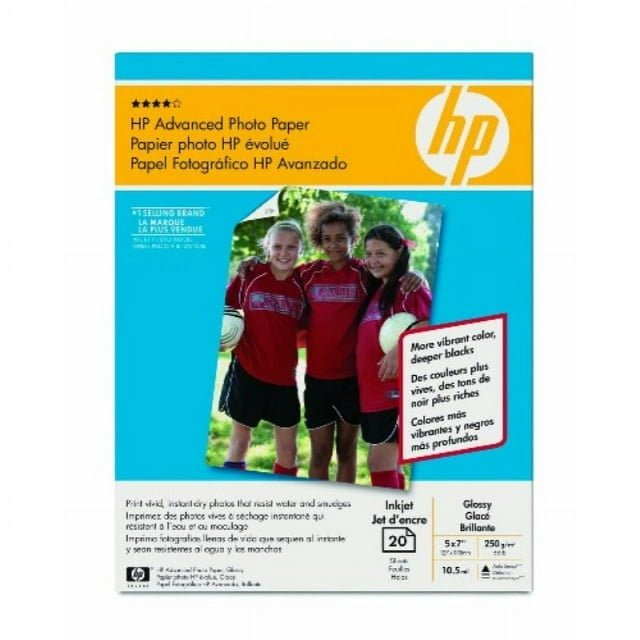 HP Glossy 5x7 Photo Paper - 20 Sheet Pack - Walmart.com