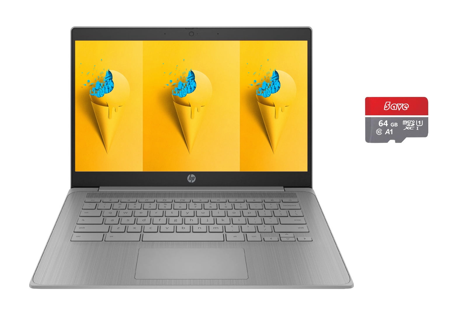 HP 14" Chromebook Laptop, New Computer for School, Intel Celeron N4120 ...