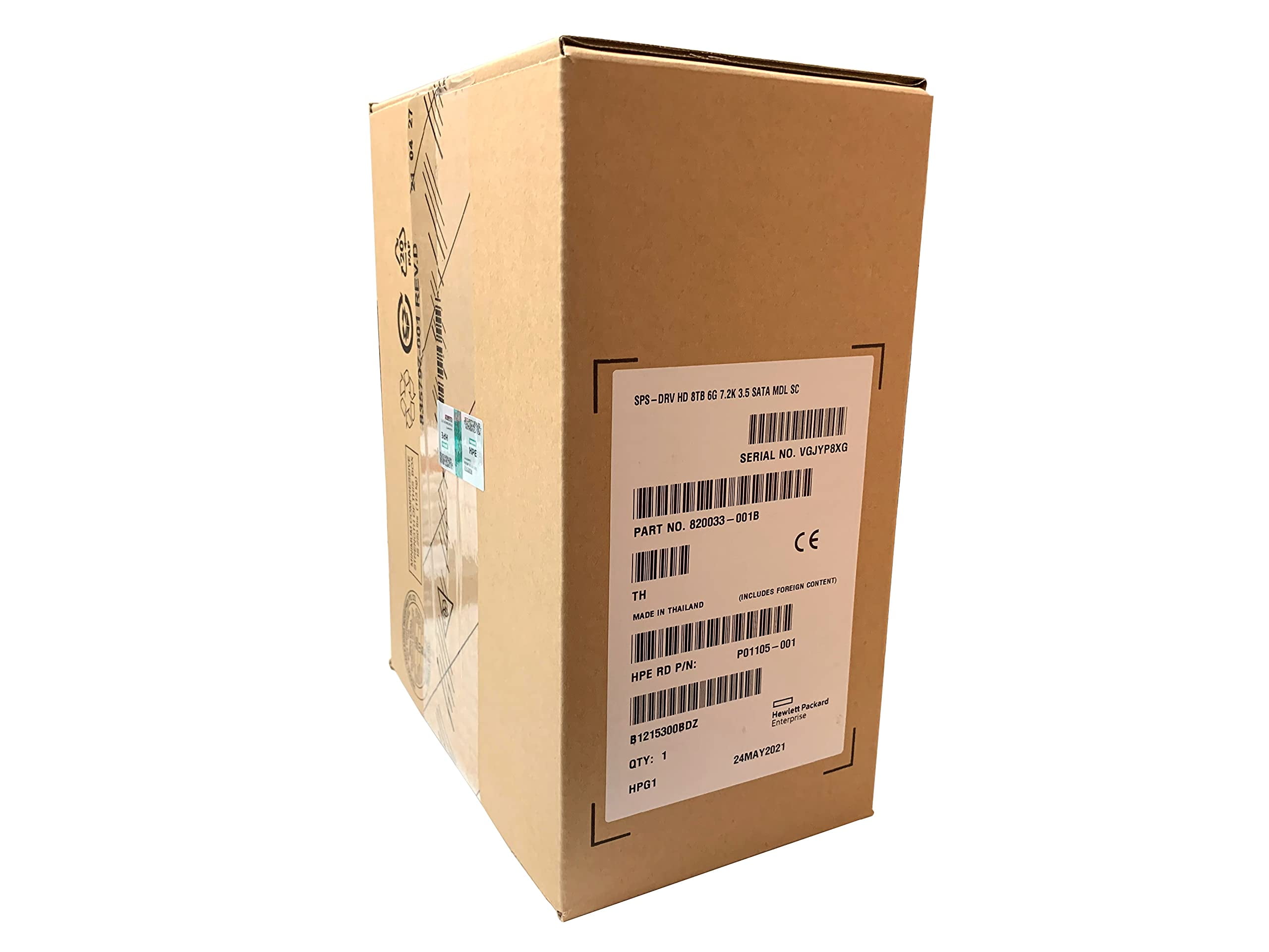 HP HPE 8TB SATA 6GB/S MB8000GFECR 819200-001 834030-002 834028-B21 ...