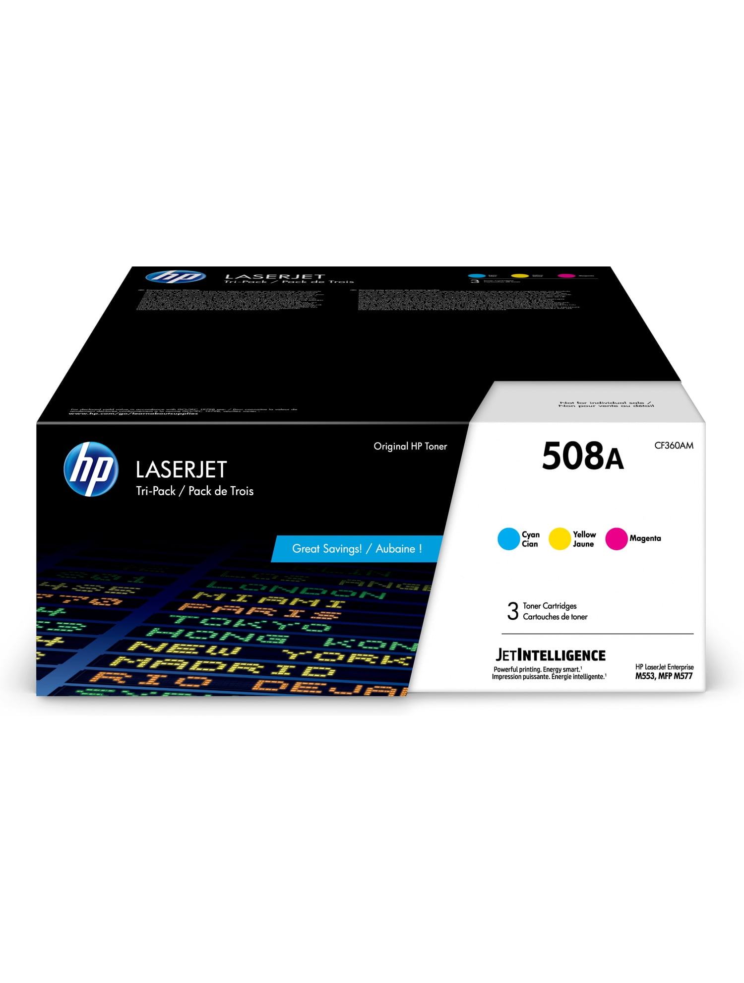 HP 508A Toner Cartridges Cyan, Magenta, Yellow for Computer Printer Ink ...