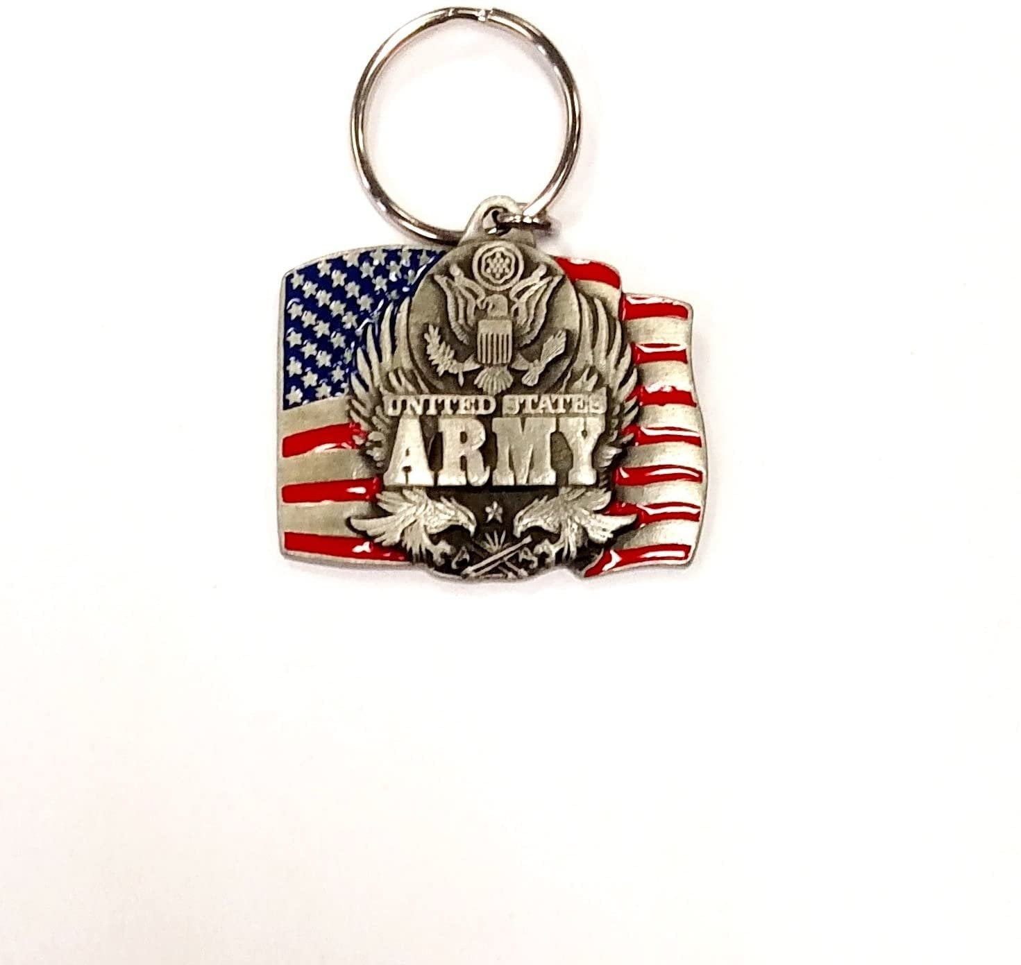 HP Industries Army Heavy Duty Metal Pewter Keychain United States US ...