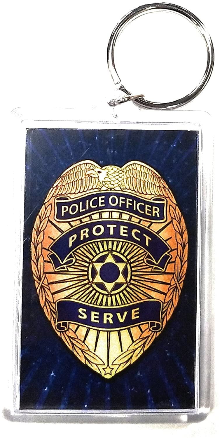 HP Industries Police 2x3 Acrylic Keychain w/1" Keyring Decal Logo ...