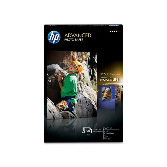 HP Advanced Glossy Photo Paper |100 Sheets | 4 x 6 in borderless ...