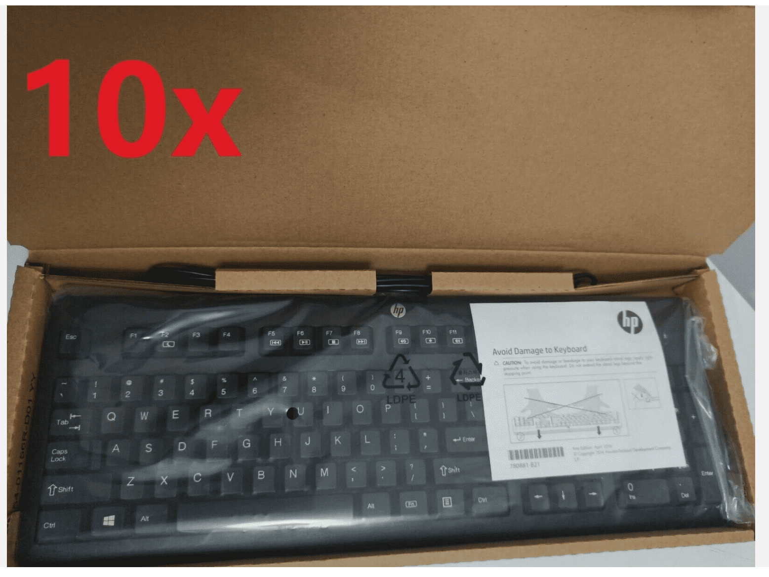 HP KU-1156 KEYBOARD, ENGLISH, 627647-003 (10-PACK) - Walmart.com
