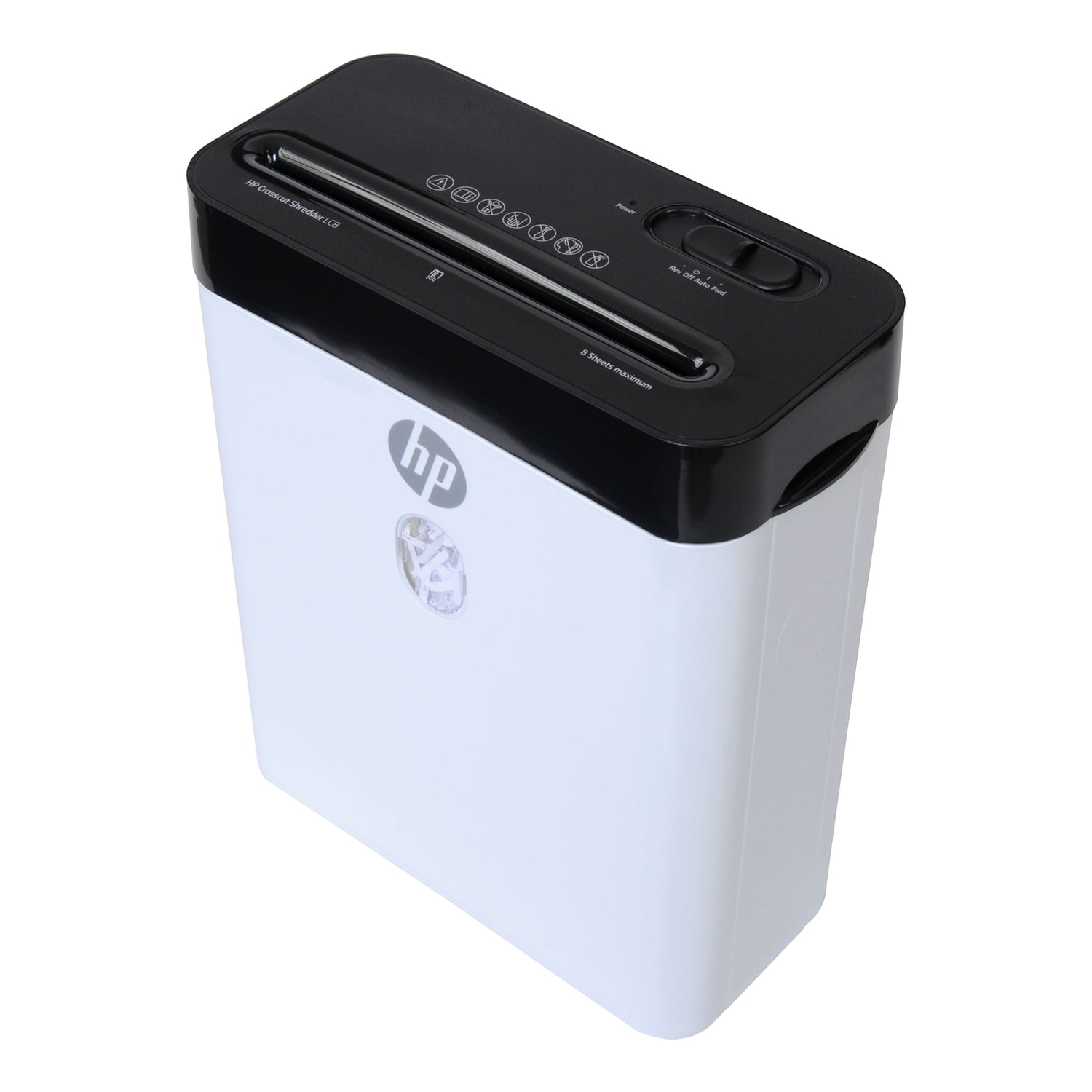 HP LC8 8-Sheet Cross Cut Manual Shredder with Basket , White 91011B ...