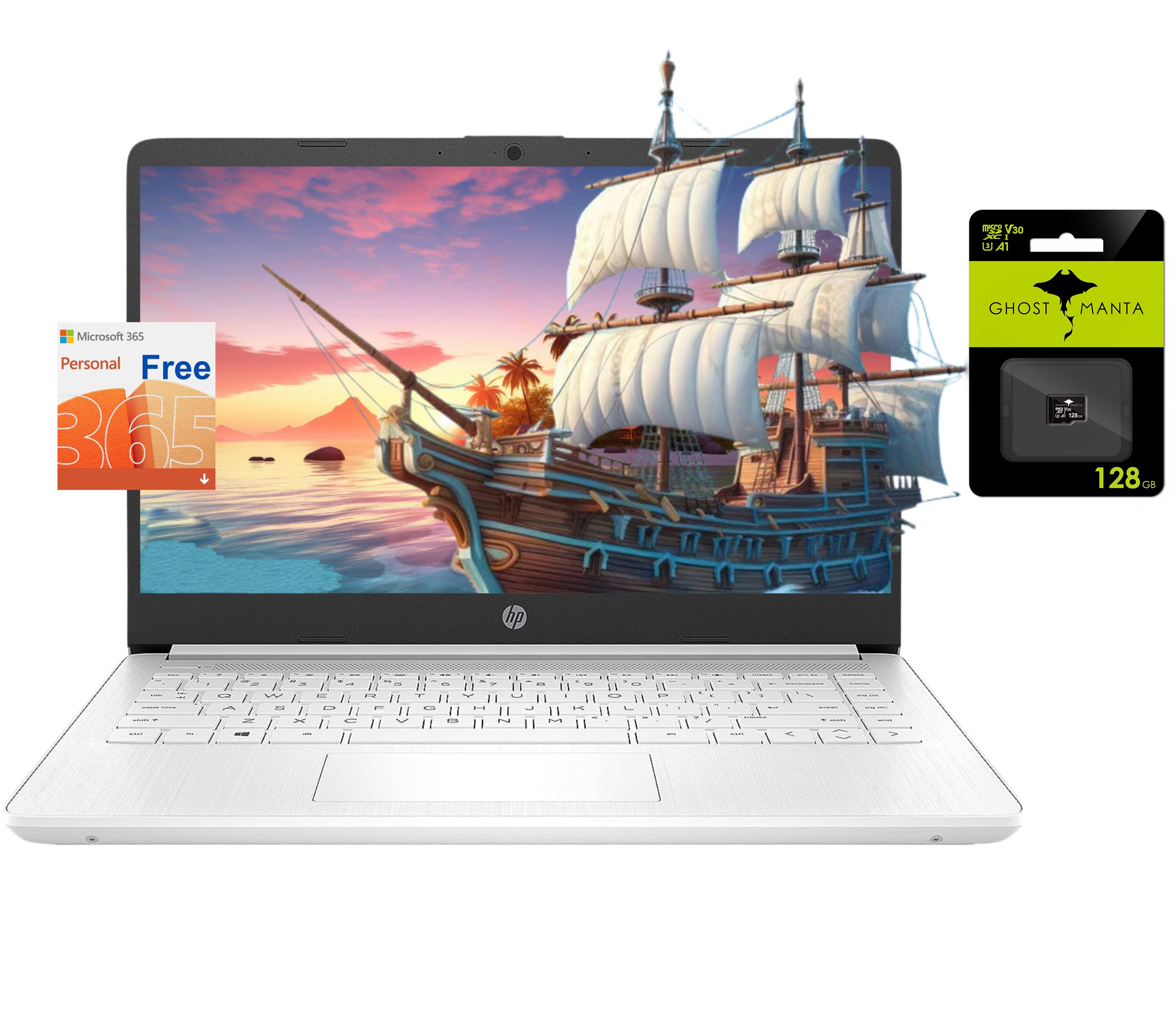 HP Laptop, 14 Inch Intel Quad-Core N4120 CPU, 8GB LPDDR4 RAM 192GB ...