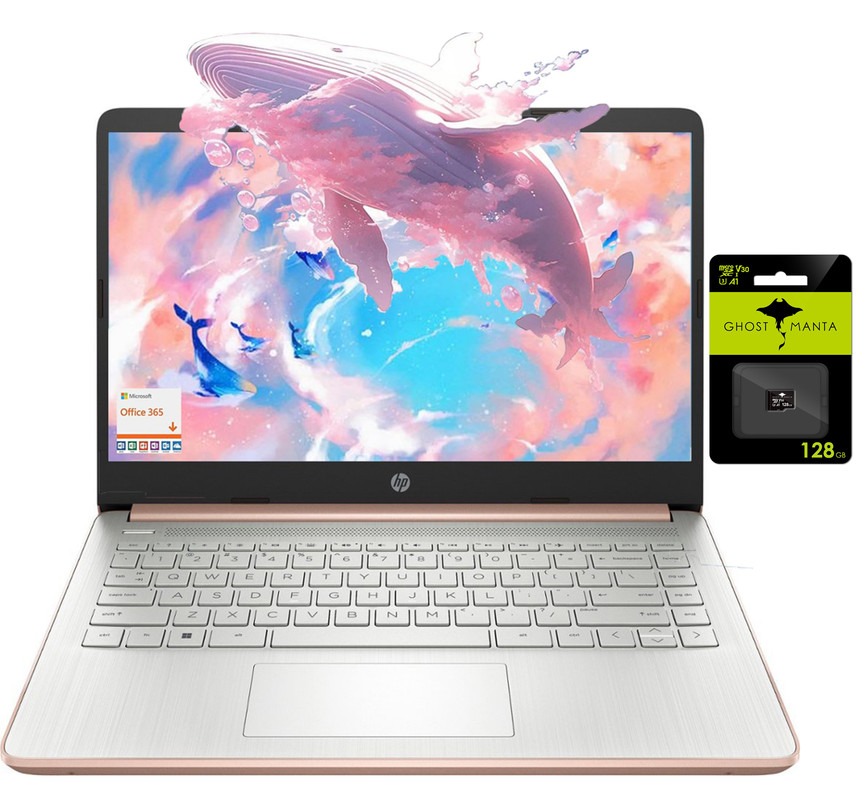 HP Laptop 14 inch, 16GB DDR4, 192GB Storage(64GB eMMC+128GB SD Card ...