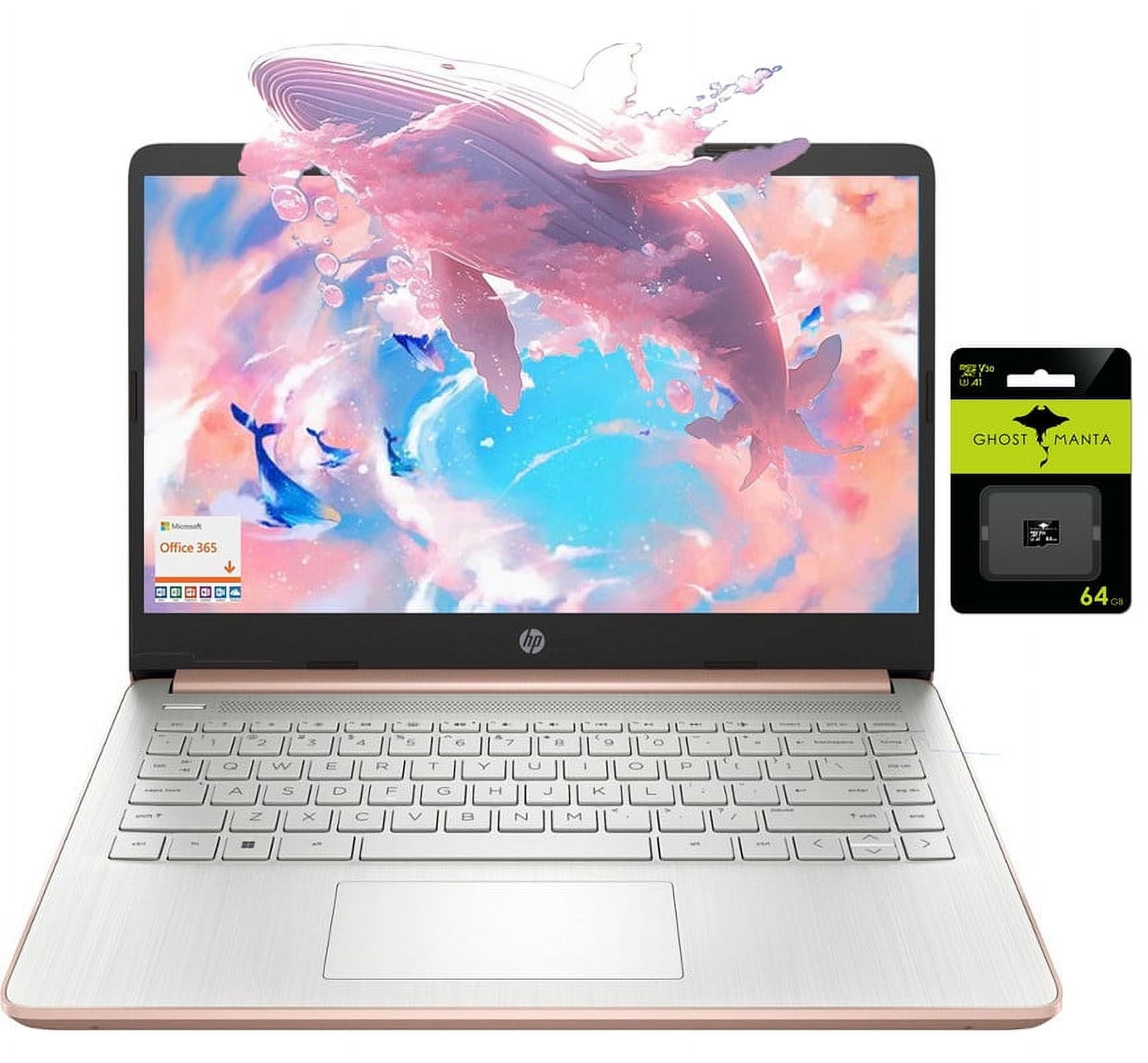 HP Laptop 14 inch, 8GB DDR4, 128GB Storage(64GB eMMC+64GB SD Card ...