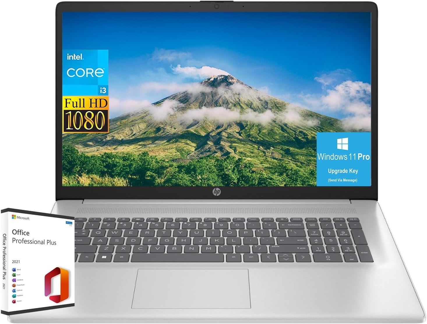 HP Laptop, 17.3" FHD Business Laptop Computer, Intel Core i3-1215U ...