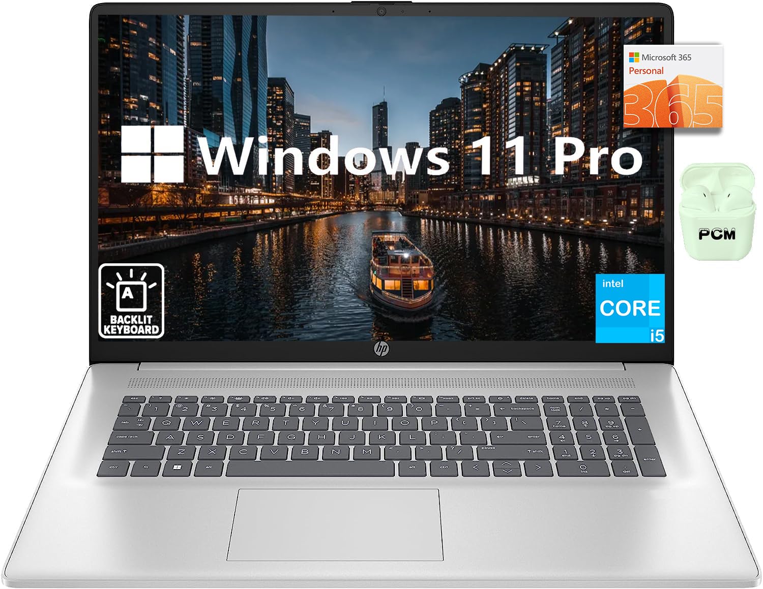 HP Laptop, 17.3 Inch FHD Business Laptop, Intel i5-1335U, 16GB RAM ...