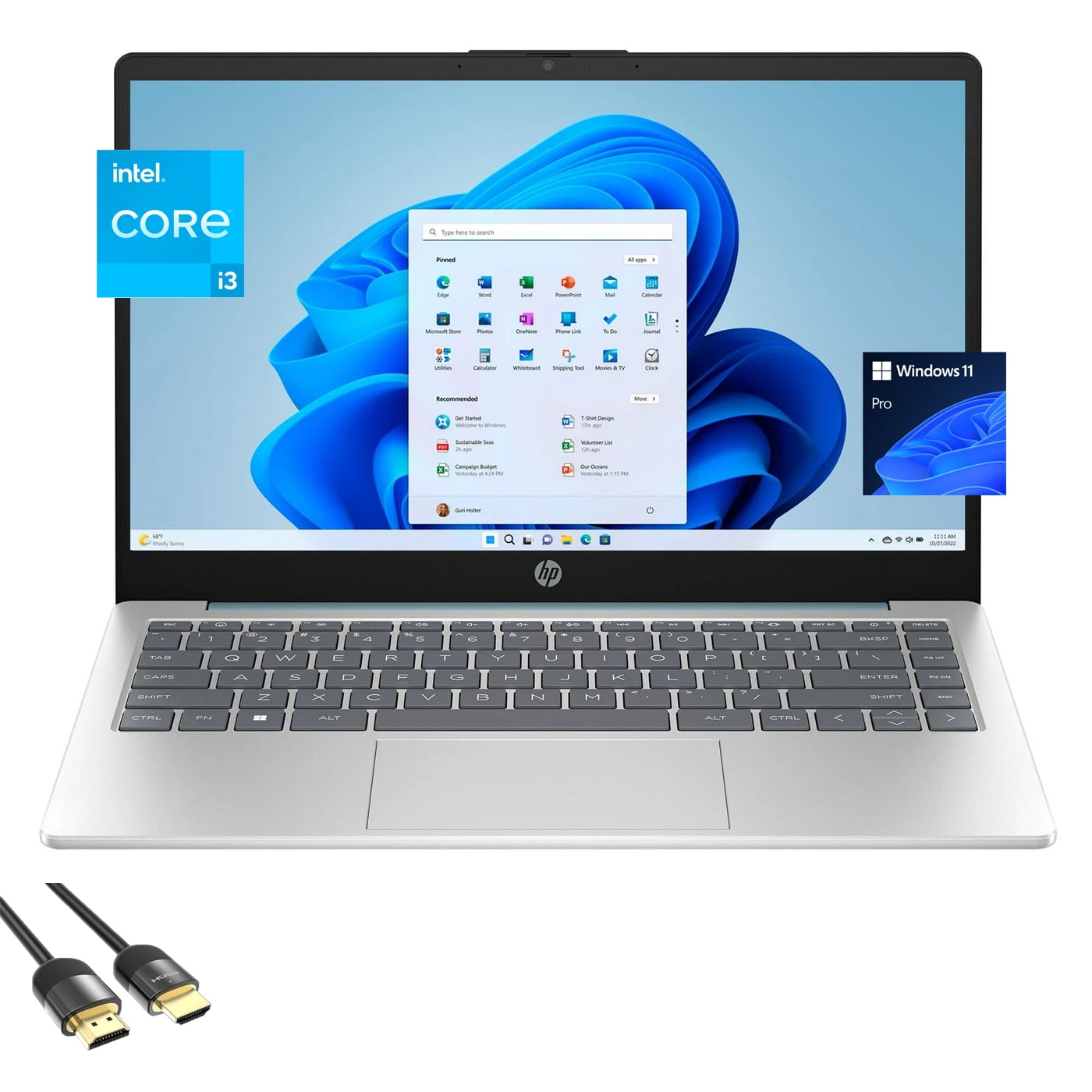 HP Laptop for Business & Student, 14" HD Anti Glare Display, 8-Core i3-N305 (Up to 3.80 GHz ...