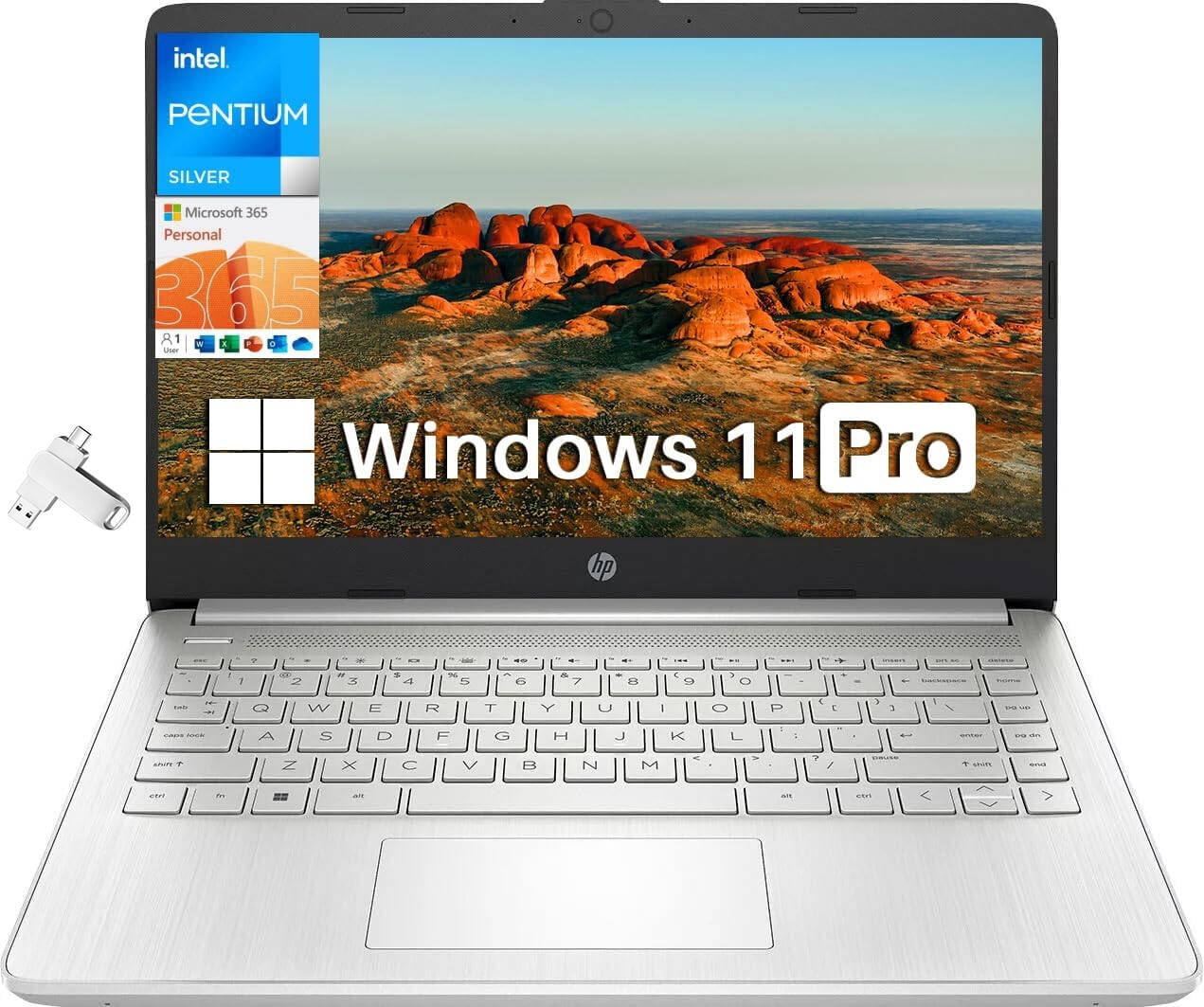 HP Laptop Business Student, Intel Pentium N5030, 8GB RAM, 512GB SSD, 1 ...